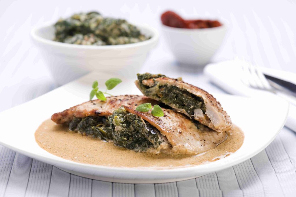 Pork chop pockets with spinach - Hortex